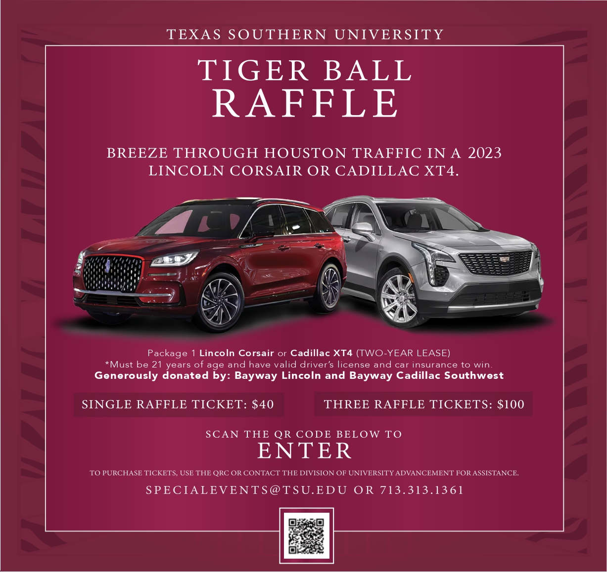 The President’s Tiger Ball Raffle Ticket Sales – TSU Giving
